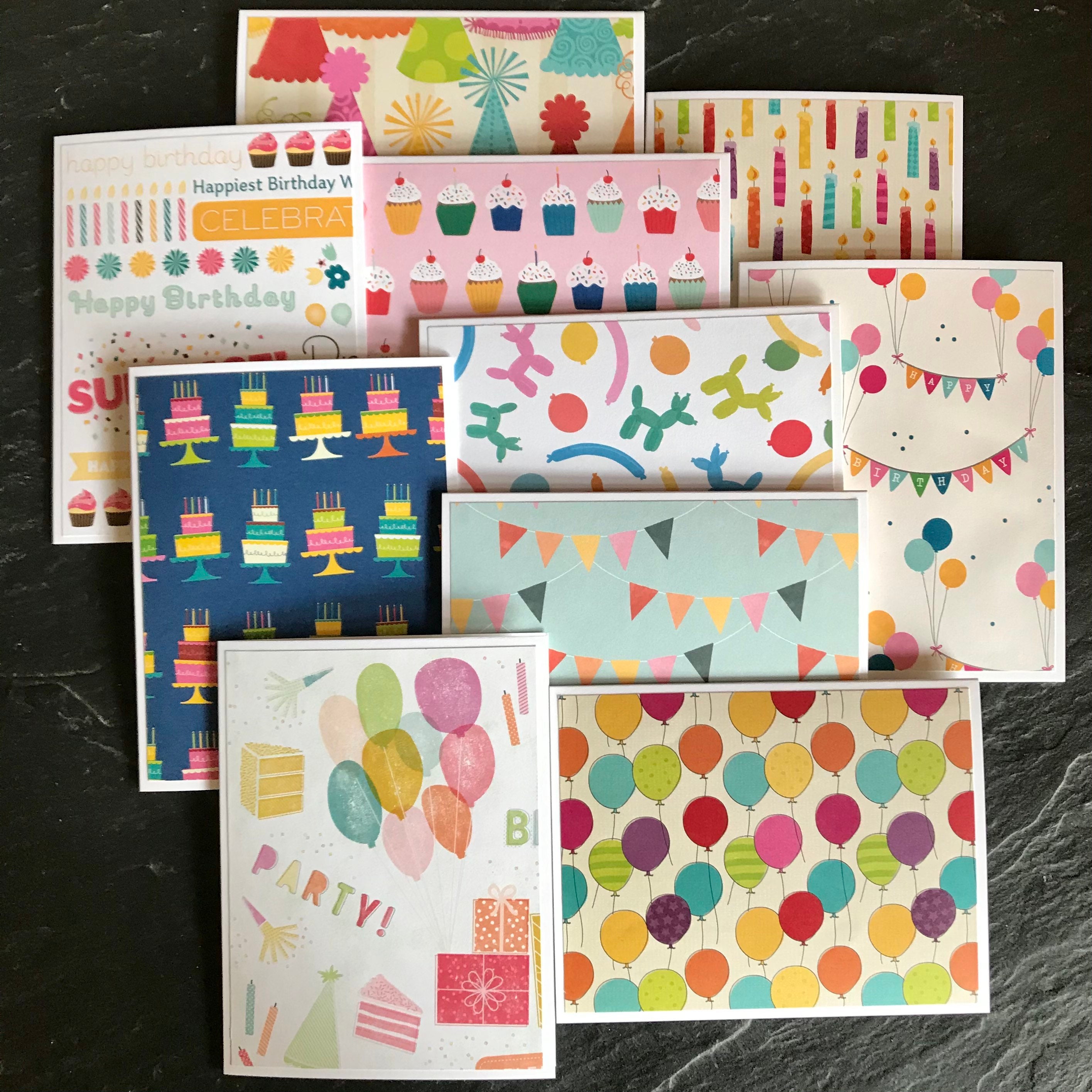 Assorted Birthday Card Pack Card Set Handmade Greeting - Etsy