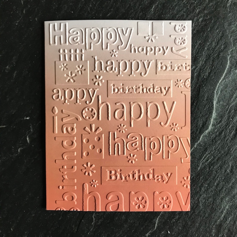 Embossed Birthday Card Set Handmade Greeting Birthday Card - Etsy