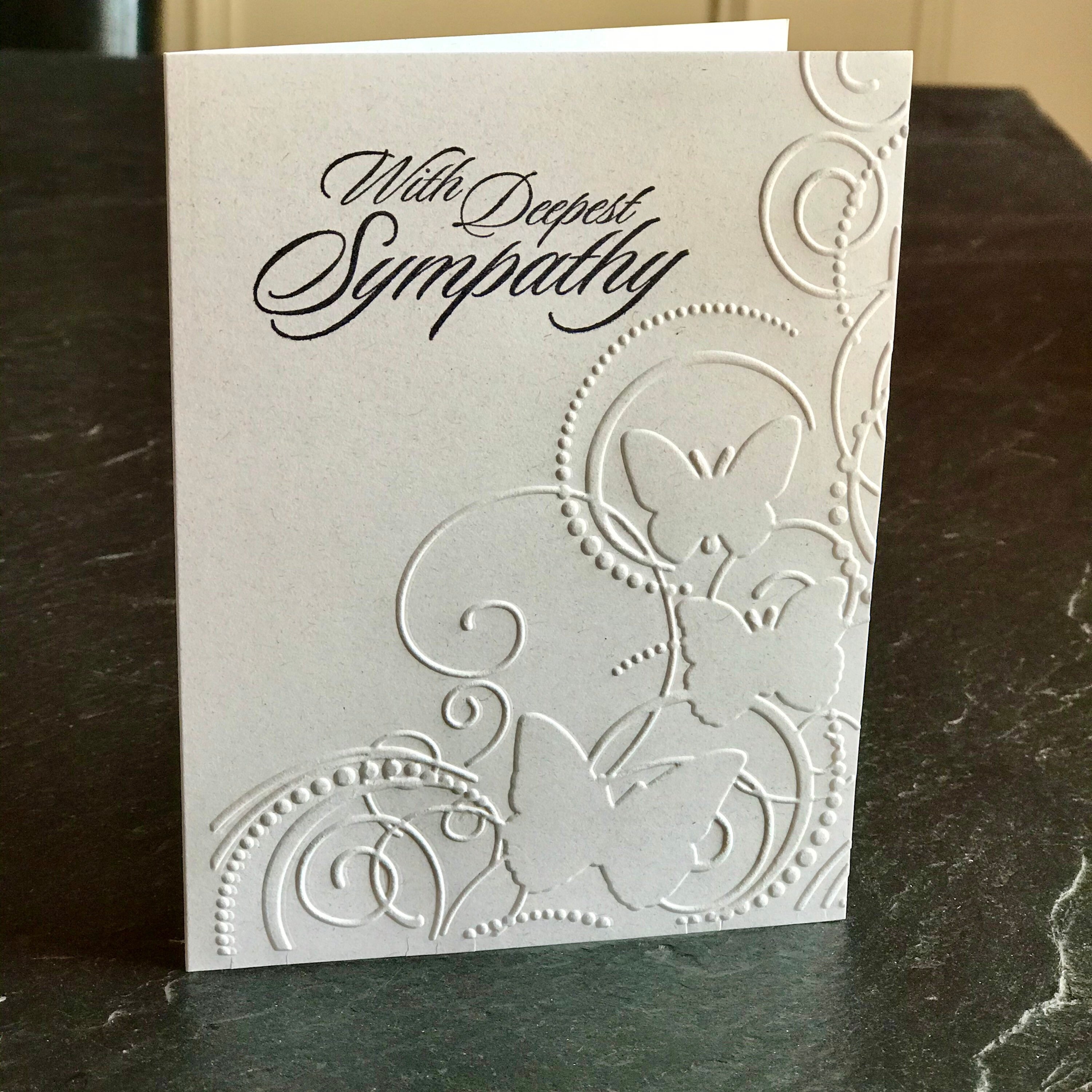 Handmade Sympathy Card Single or Set of 4 Embossed Greeting - Etsy