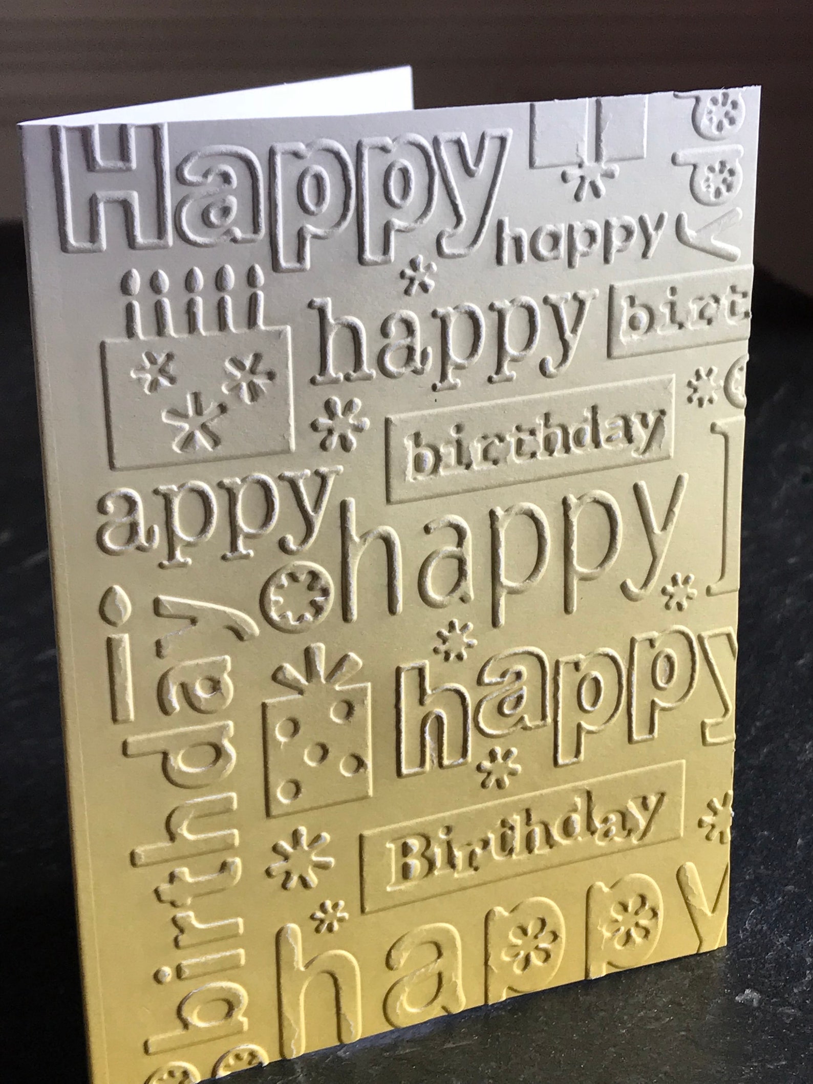 Embossed Birthday Card Set Handmade Greeting Birthday Card - Etsy