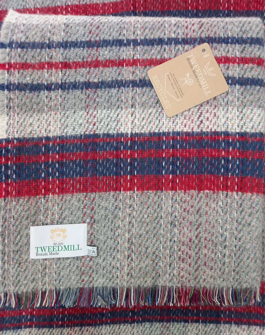 Large Recycled Wool Blanket, Throw, Travel Rug 150x180cm - Etsy