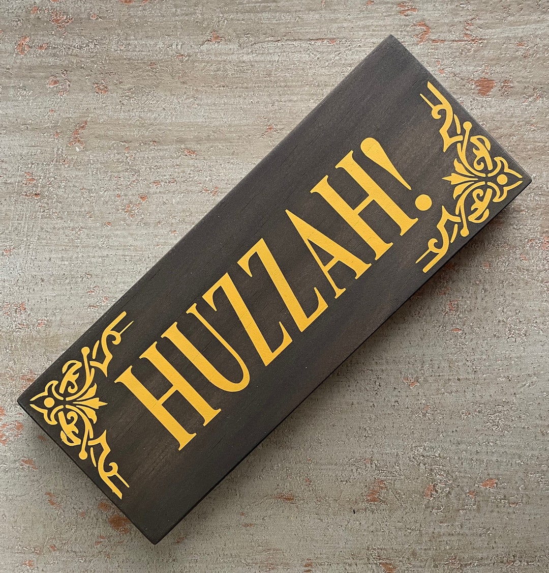 Huzzah Small Wood Sign - Etsy
