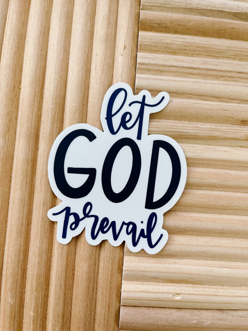 Let God Prevail Sticker Religious Water Bottle Sticker - Etsy