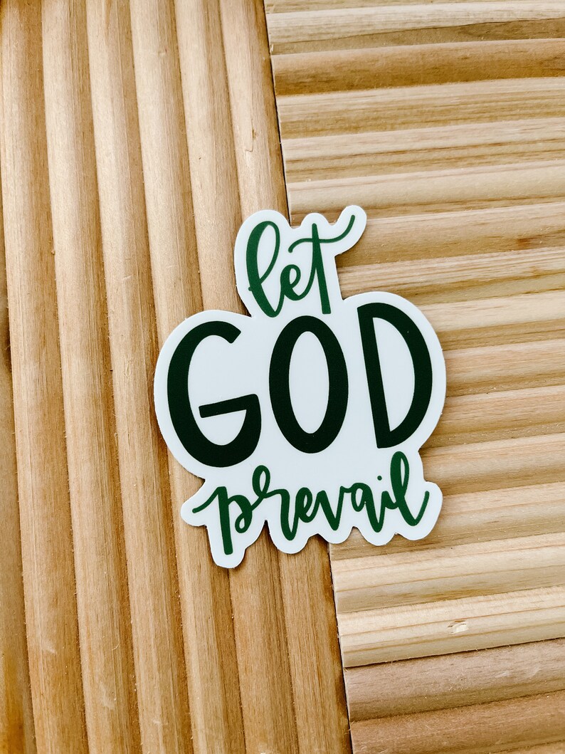 Let God Prevail Sticker Religious Water Bottle Sticker - Etsy