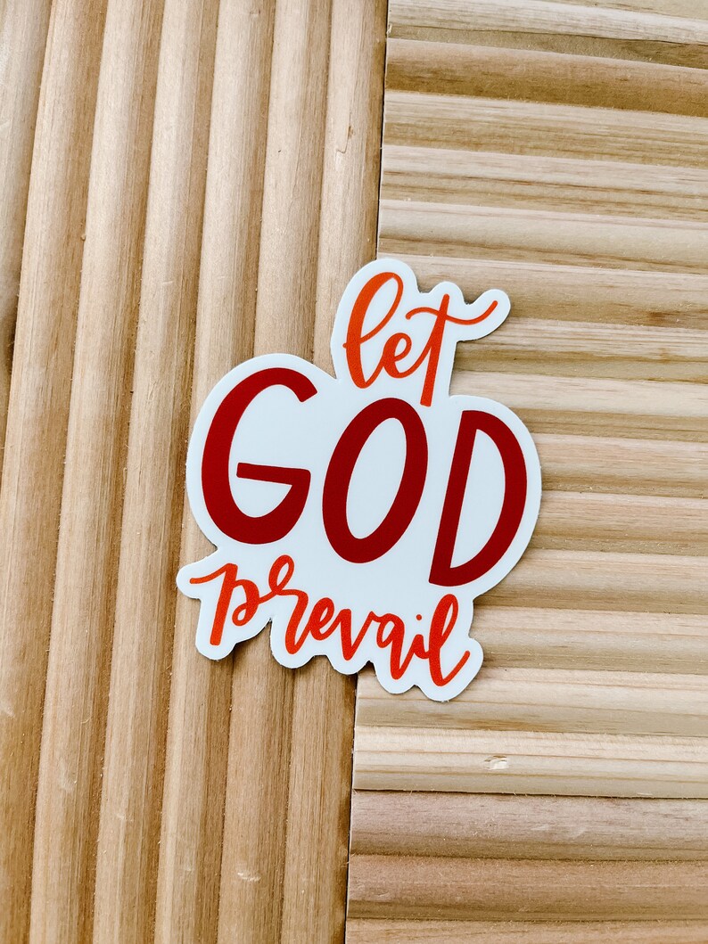 Let God Prevail Sticker Religious Water Bottle Sticker - Etsy