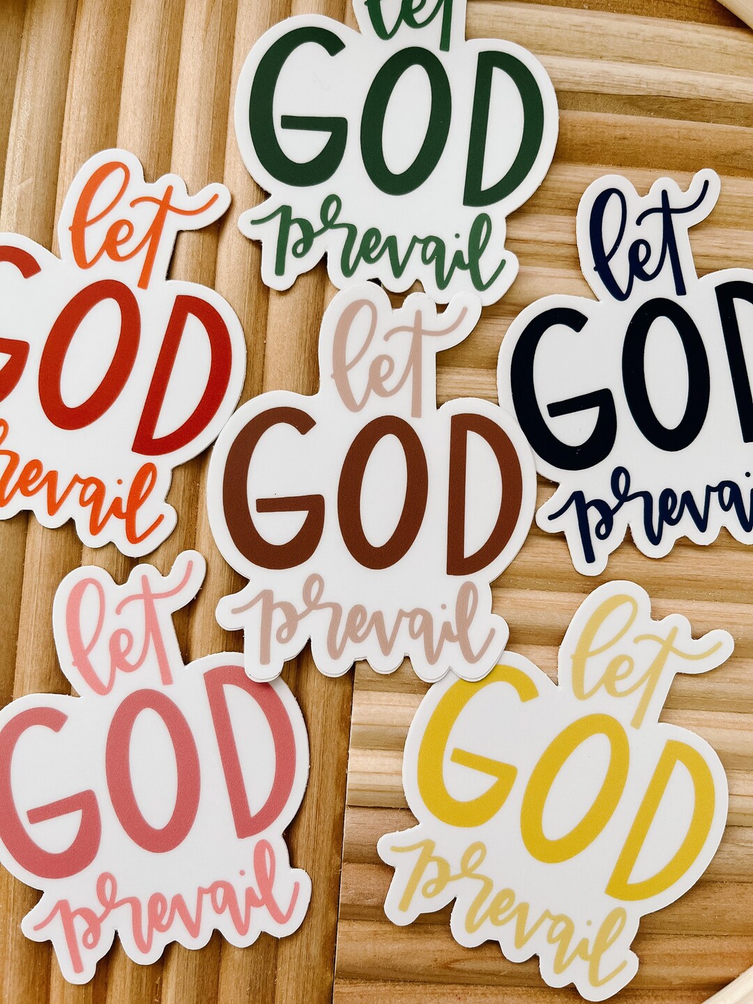Let God Prevail Sticker, Religious, Water Bottle Sticker, Laptop ...