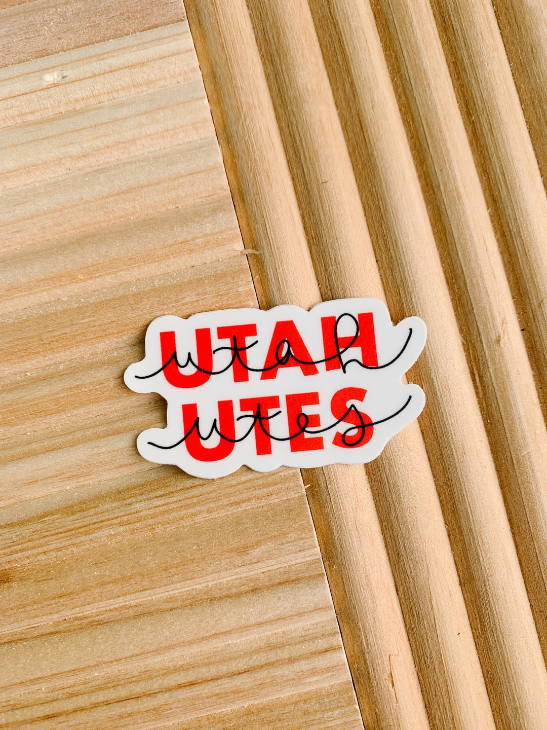 Utah Utes Stickersticker Water Bottle Sticker Laptop - Etsy