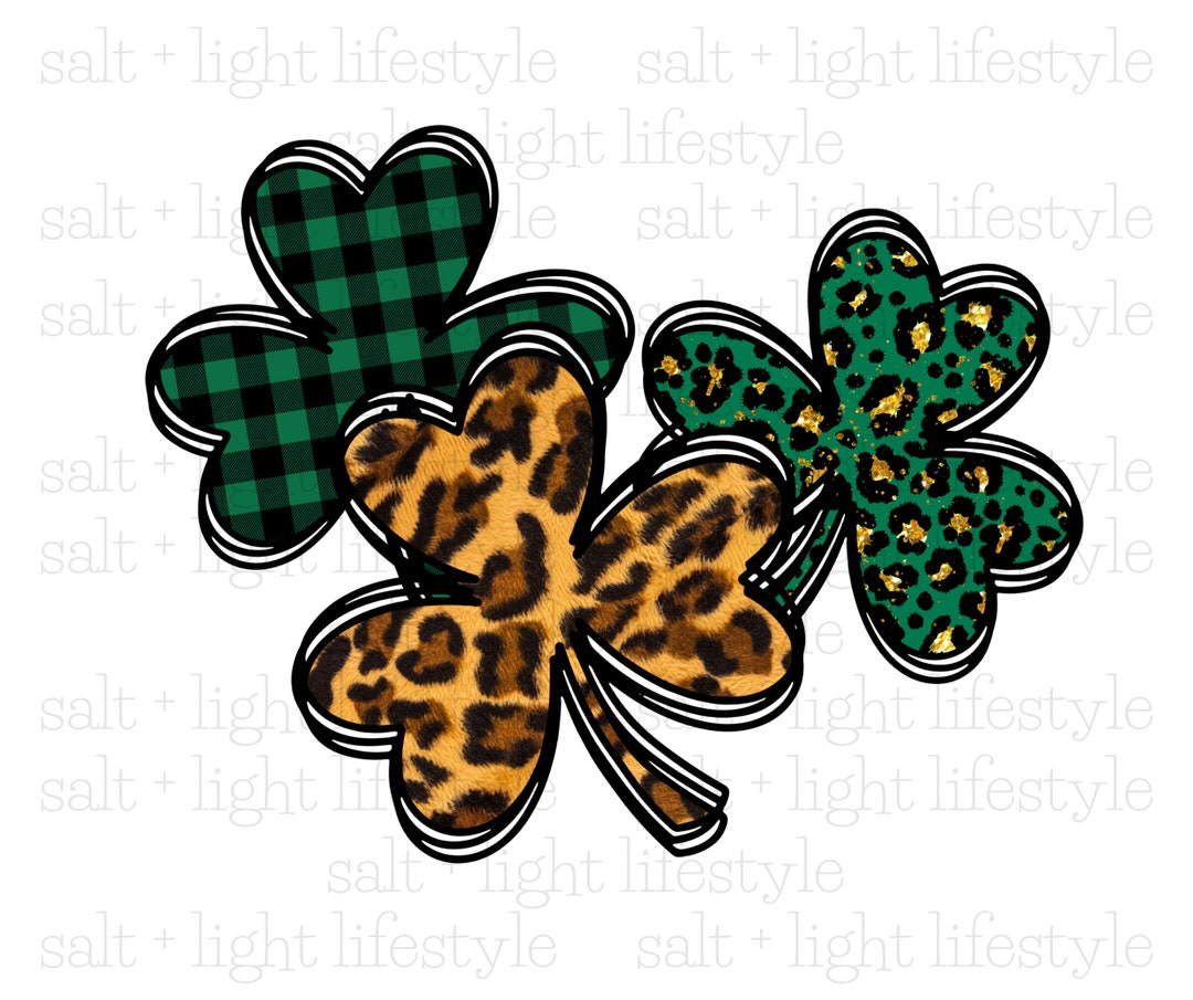 Shamrock Png, Leopard Shamrock Png, Happy St Patricks Day Png, Digital ...