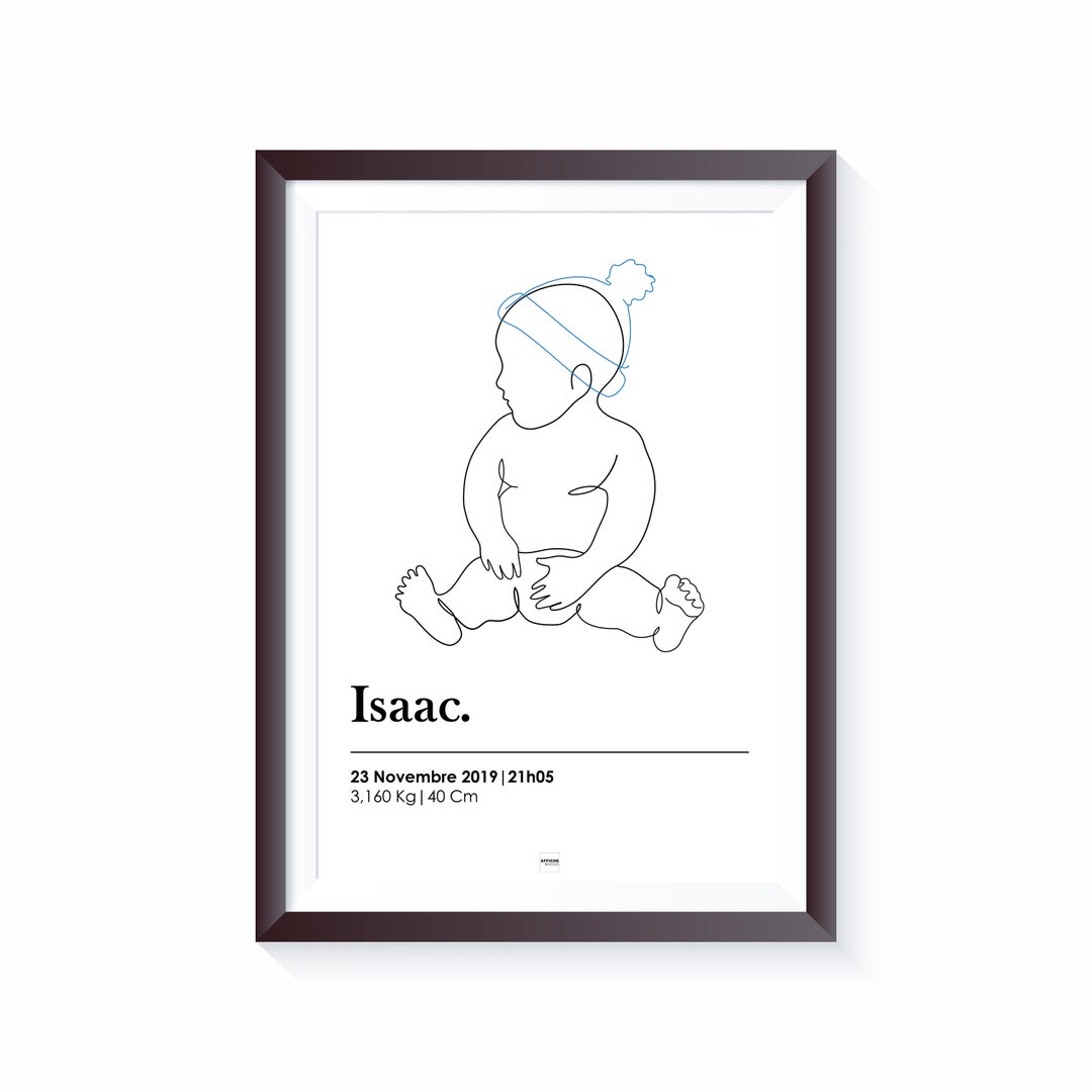 Personalized Baby Boy Birth Poster Digital and Paper - Etsy