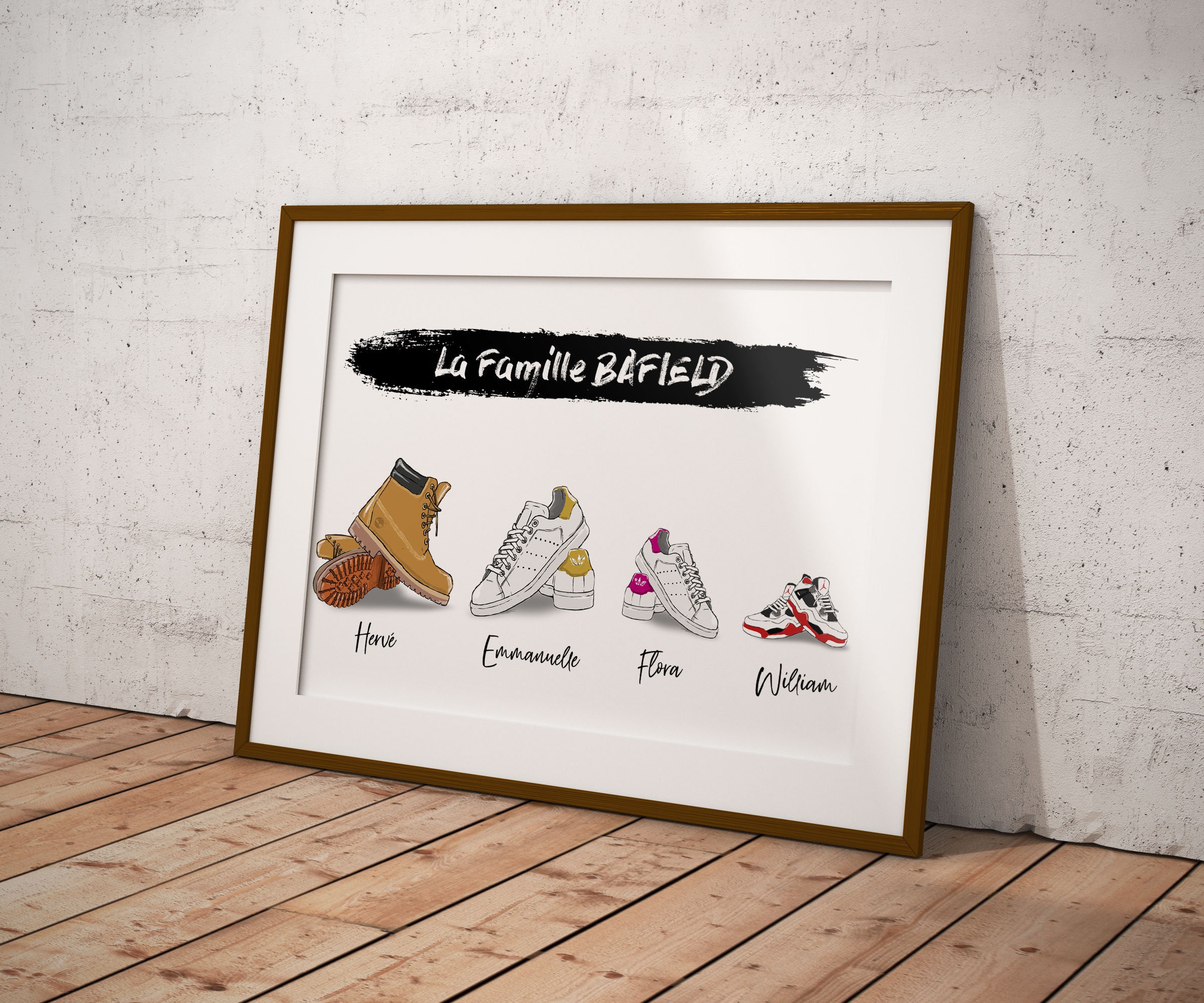 Personalized Family Basketball Illustration Poster Digital and Paper ...