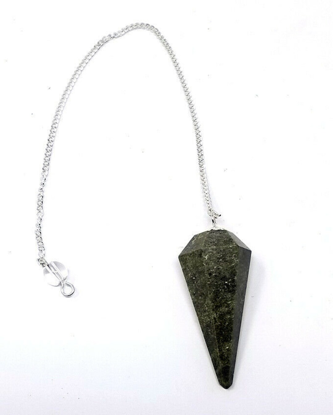 Vasonite Gemstone Pendulum With Chain, Faceted (natural Crystal Stone ...