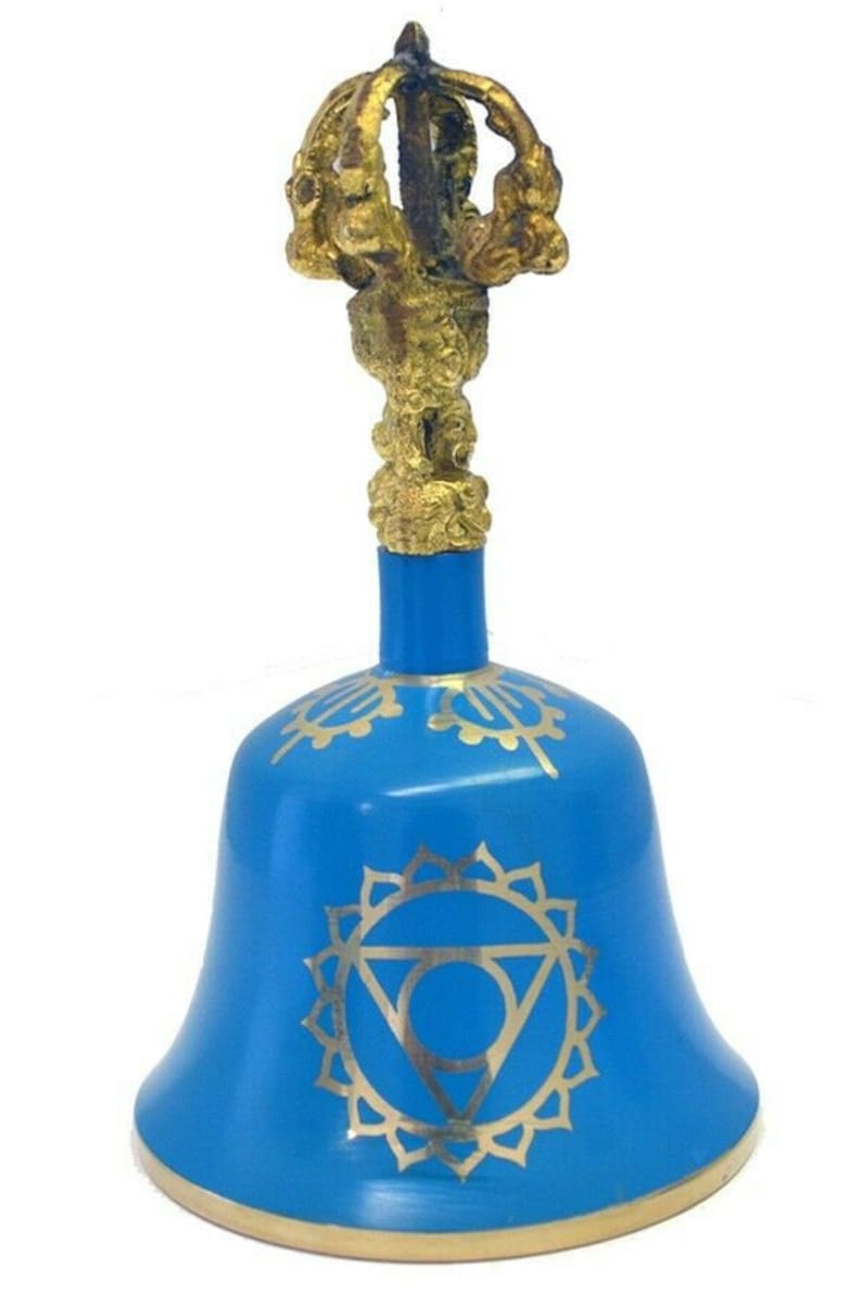Tibetan Buddhist Meditation Bell Throat Chakra Color - Bell of ...