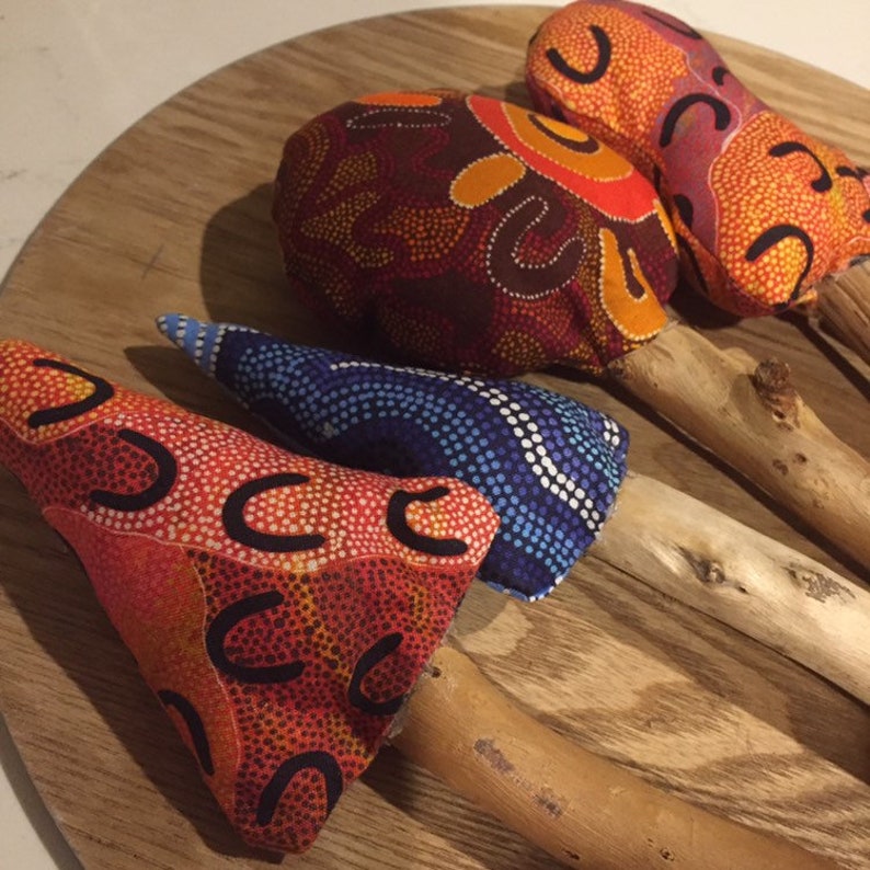 INDIGENOUS ABORIGINAL Patterned Fabric Trees Wooden Trunk | Etsy