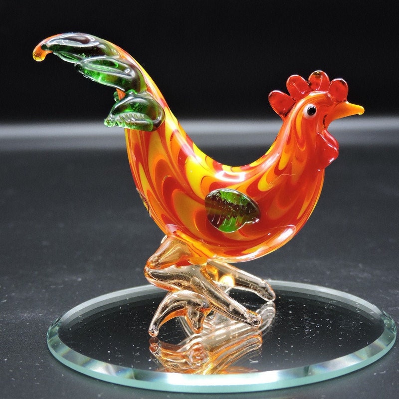 Rooster Glass - Etsy