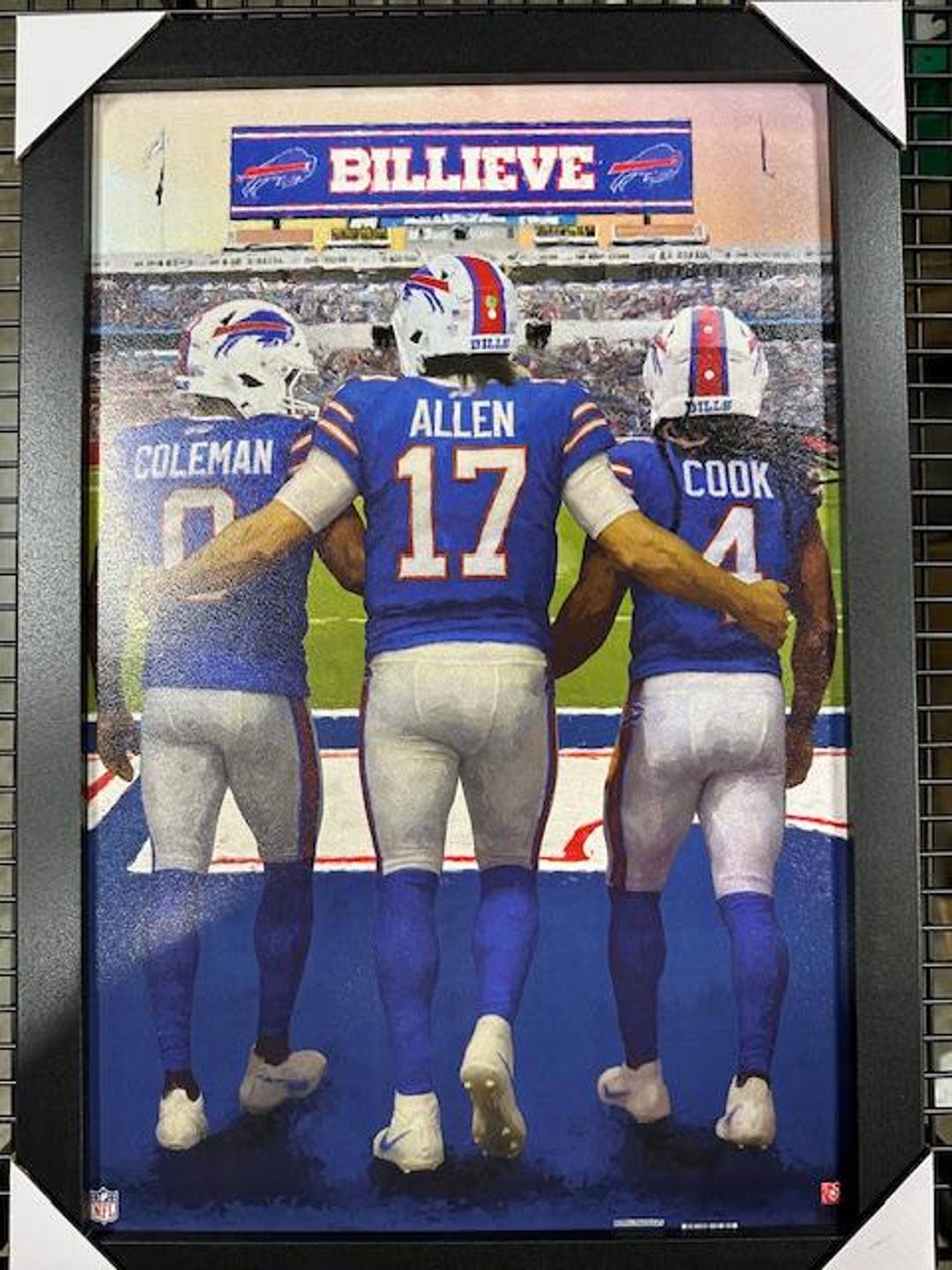 Buffalo Bills Football Three Players - Framed Print - Etsy