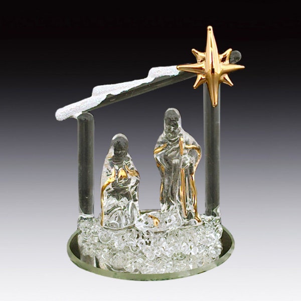Glass Nativity Set - Etsy