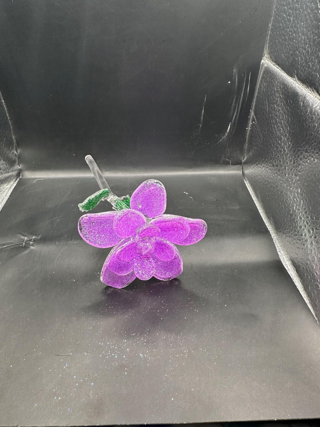 Handmade Blown Glass Rose - Purple Glass Rose - Etsy