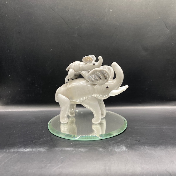 Glass Elephant - Etsy