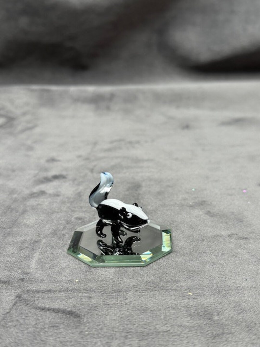 Handmade Blown Glass Mini Skunk - Etsy