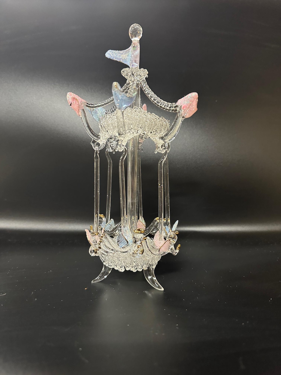 Handmade Blown Glass Angel Carousel With 22K Gold Trim - Etsy