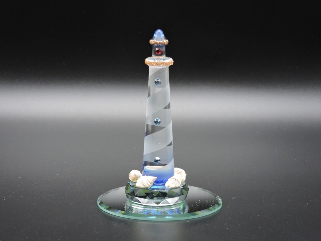 Handmade Glass Lighthouse - Etsy