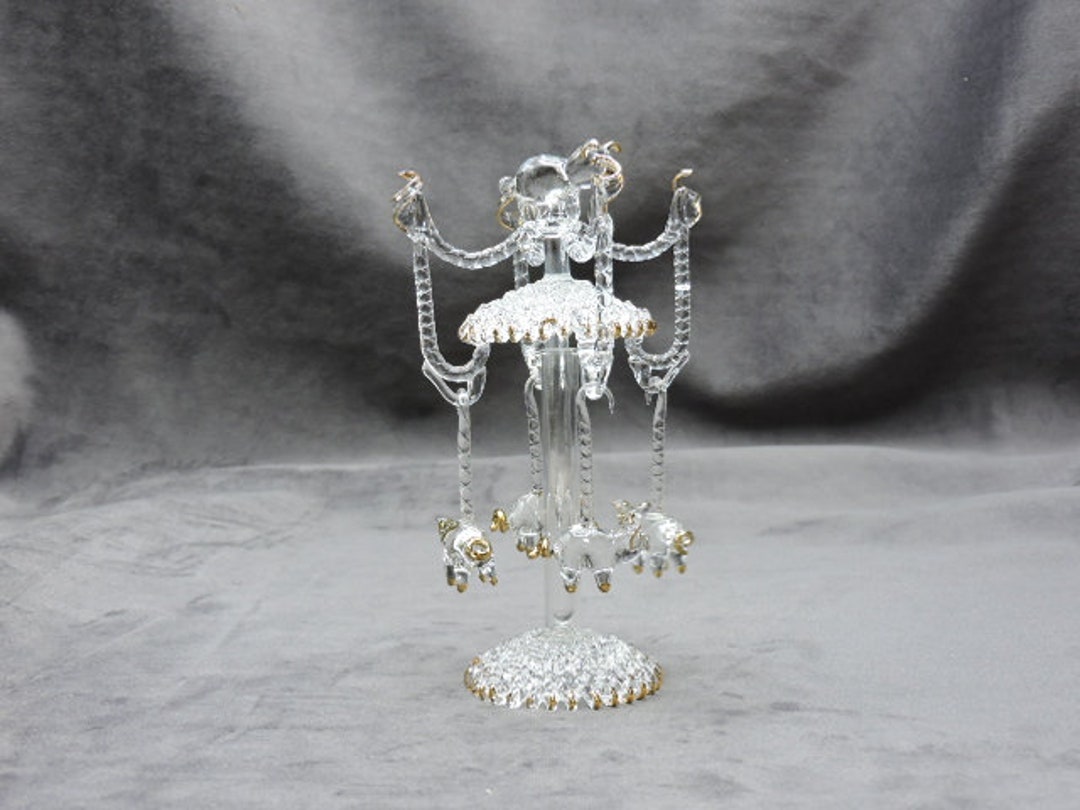 Handmade Blown Glass Pig Carousel With 22K Gold Trim - Etsy