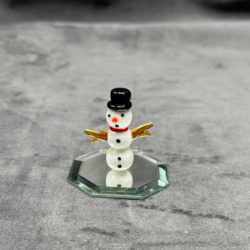 Mini Snowman Figurines - Etsy