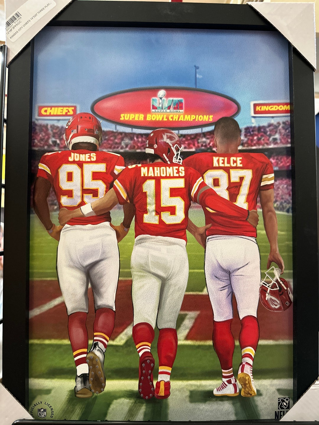 Kansas City Chiefs Football - 3 Player Framed Print - Etsy