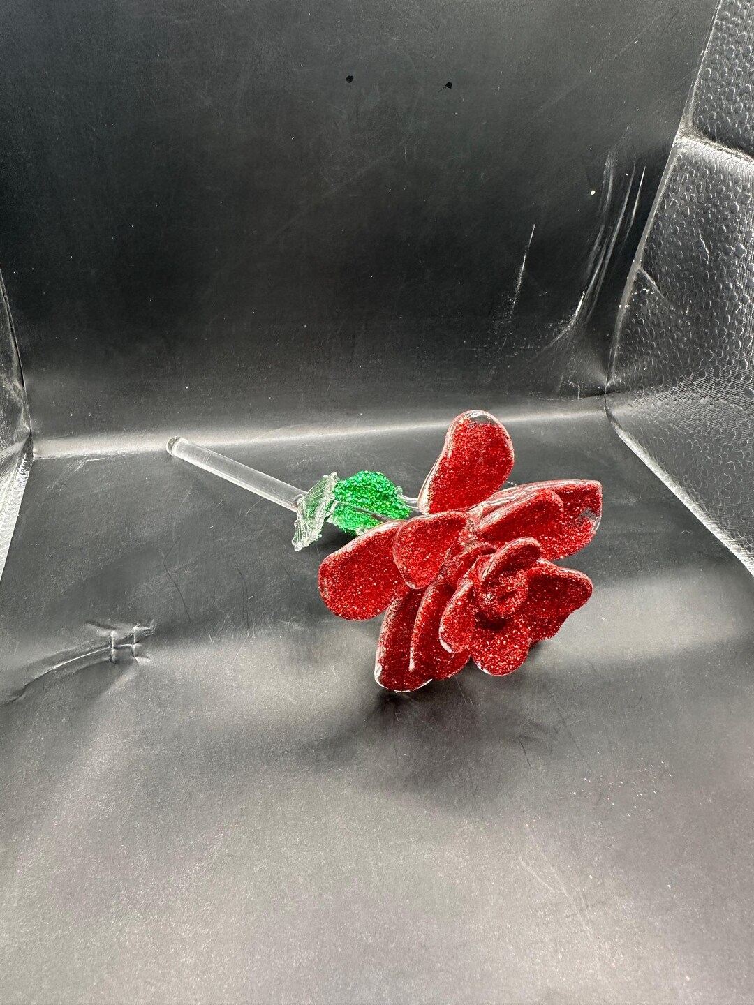 Handmade Blown Glass Rose - Red Glass Rose - Etsy