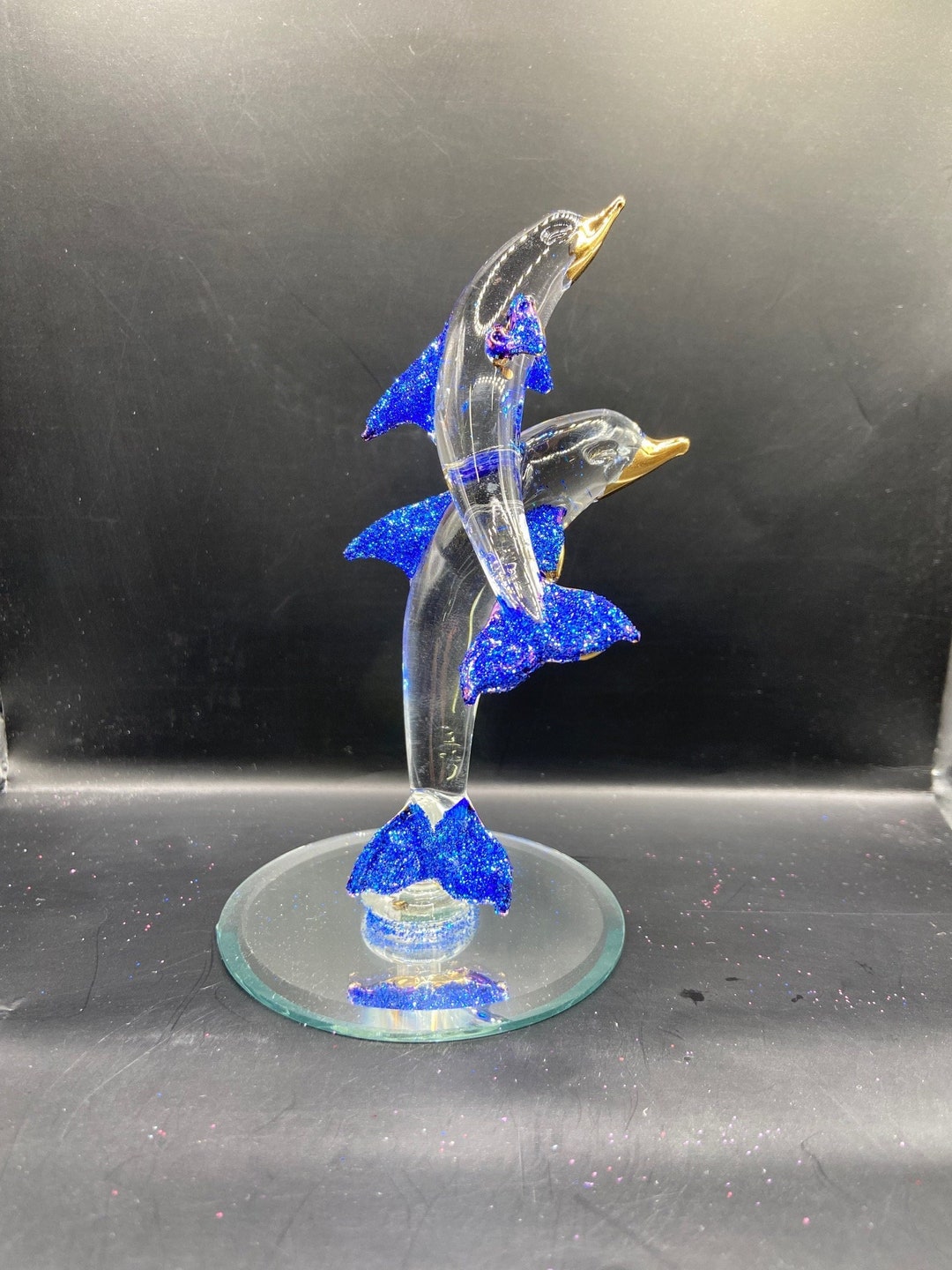 Hand-blown Glass Dolphins - Double Dolphins - Etsy
