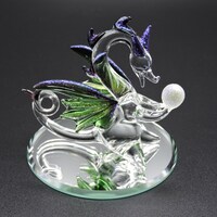 Mini Dragon Stained Glass Figurine - Etsy