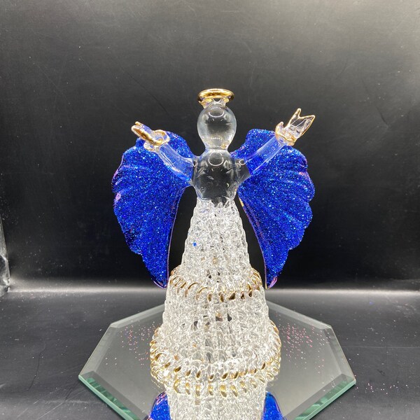 Glass Angel Figurine - Etsy