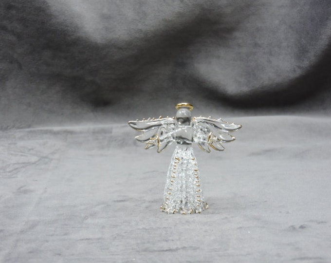 Art Glass, Stained Glass Angels, Free Standing Glass Angels, White ...