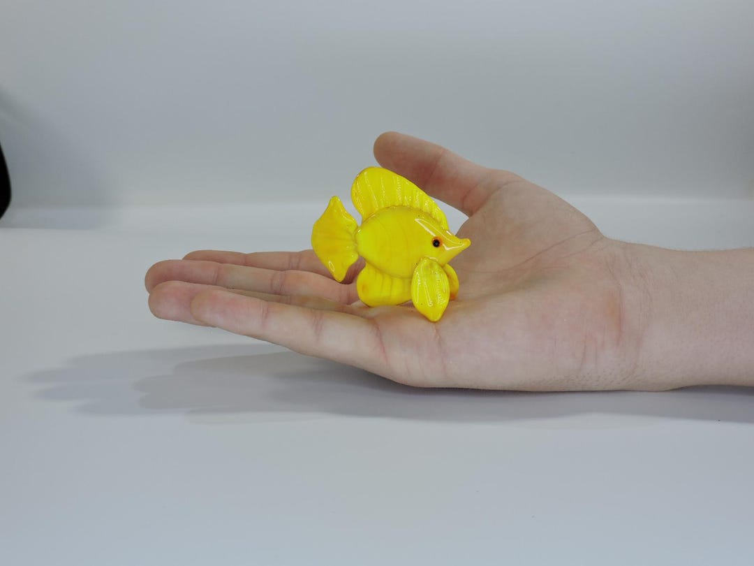 Handmade Glass Yellow Tang Fish - Etsy