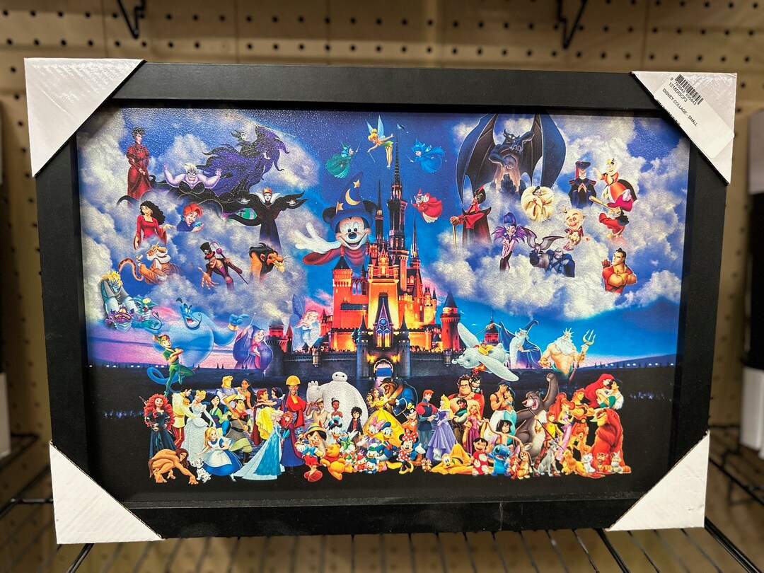 Disney Character Cartoon Collage Framed Print - Etsy