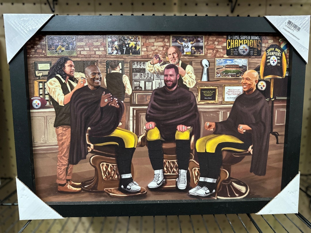 Pittsburgh Steelers Football Barber Shop - Framed Print - Etsy