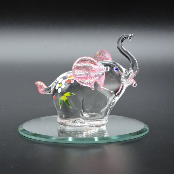 Glass Elephant - Etsy