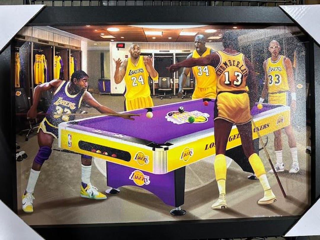 Los Angeles Lakers Locker Room - Framed Print - Etsy