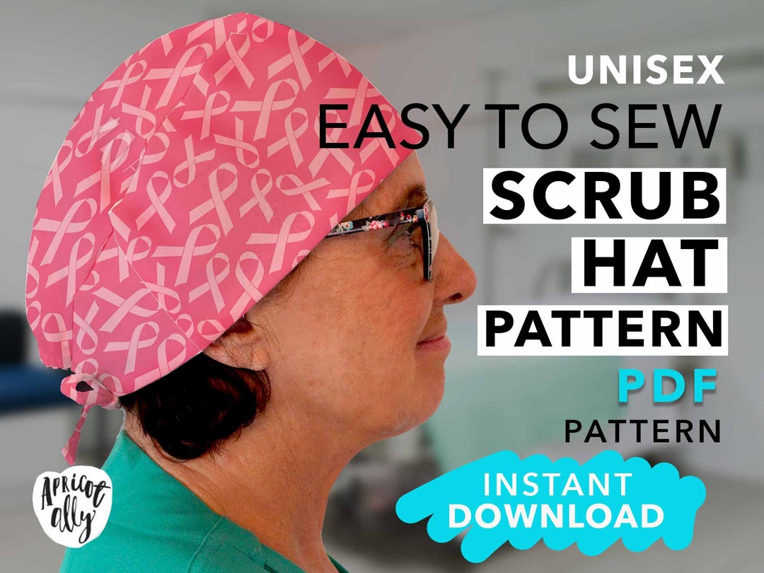 Woman's Unisex Scrub Hat Pattern Easy Sewing Pattern - Etsy