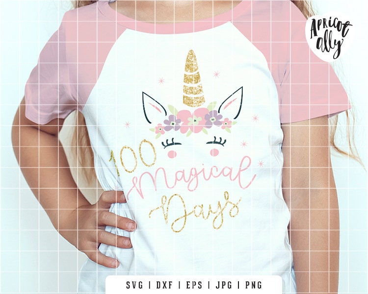 SVG 100 Days 100 Magical Days Svg 100 Days Unicorn Svg | Etsy