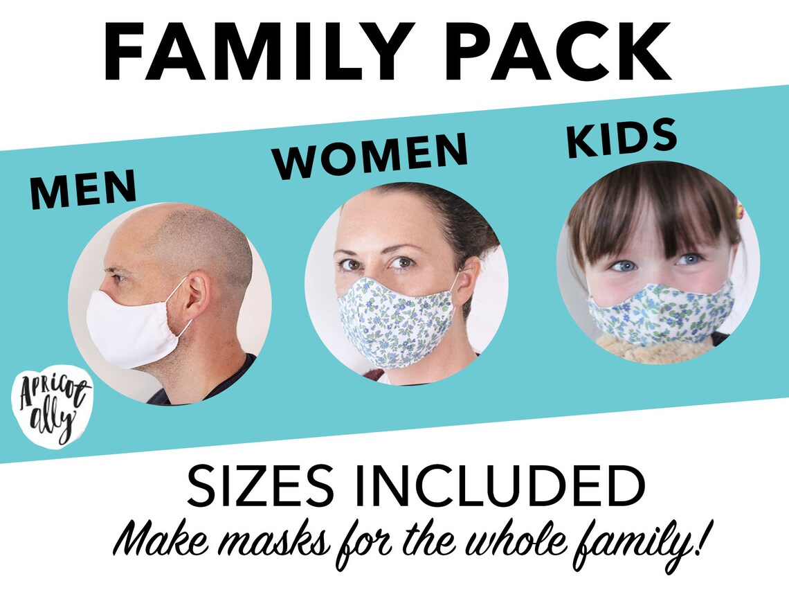 Face Mask Pattern Easy Sewing Pattern Washable Face Mask | Etsy