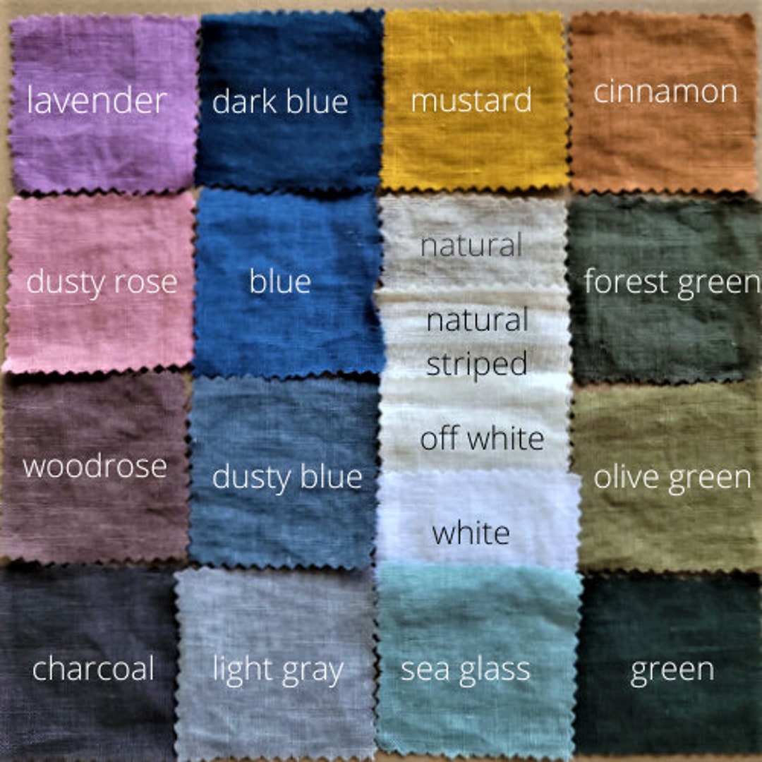 Linen Fabric Samples. Linen Fabric Swatches. Samples of Wide - Etsy