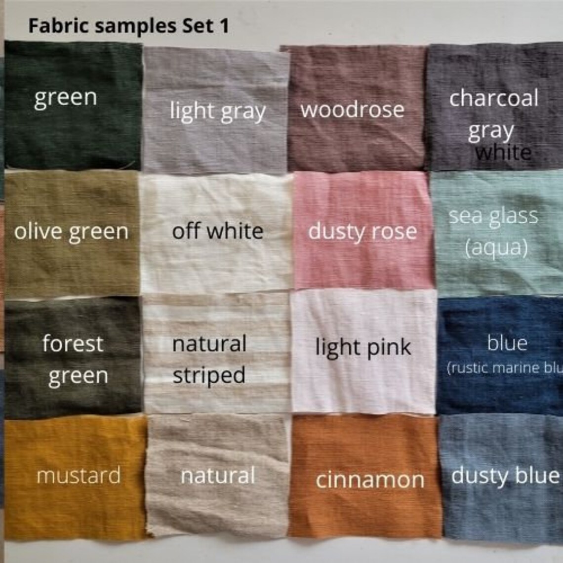 Linen Fabric Samples. Linen Fabric Swatches. Samples of Wide - Etsy