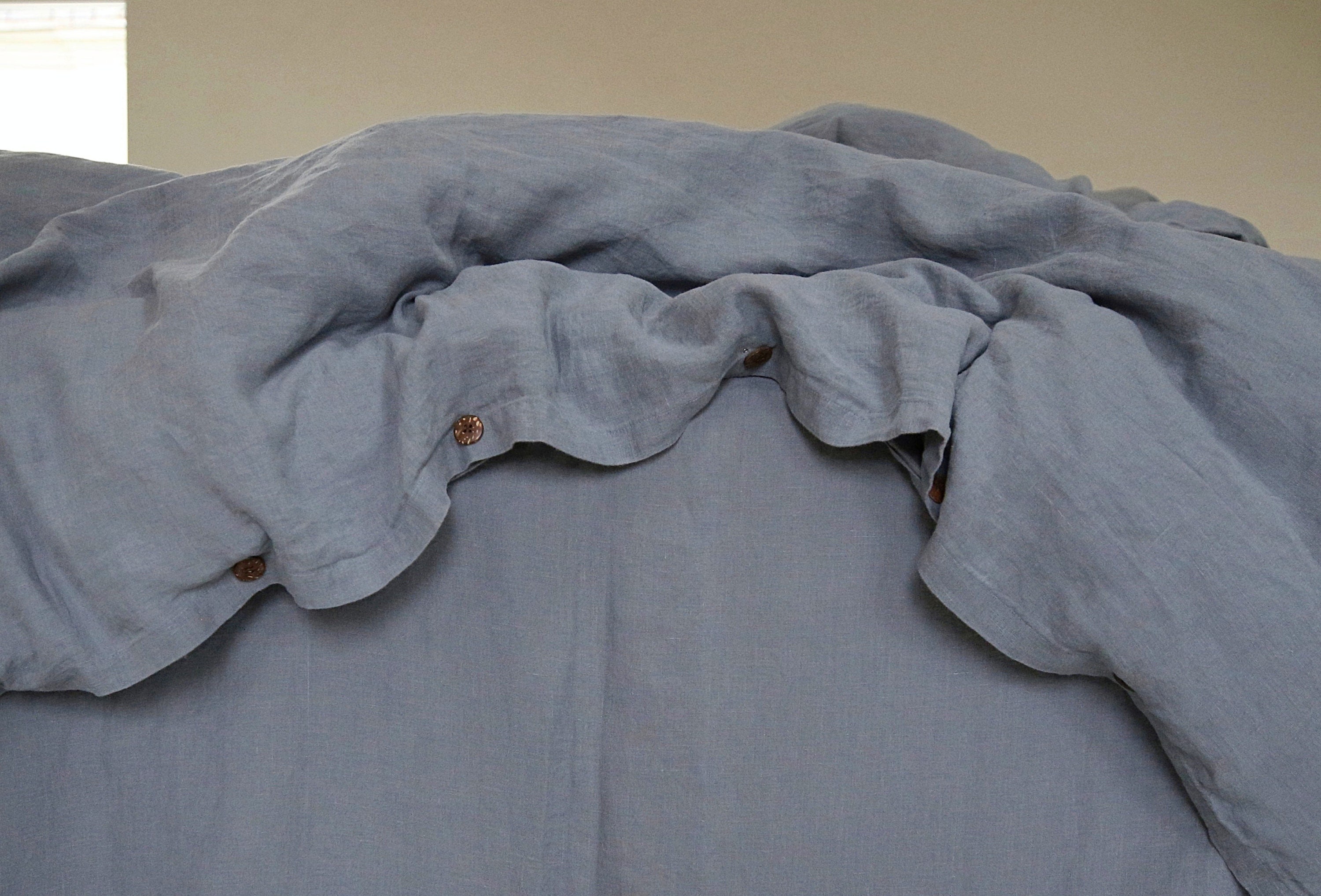 Linen Duvet Cover in dusty blue. Linen bedding in various | Etsy