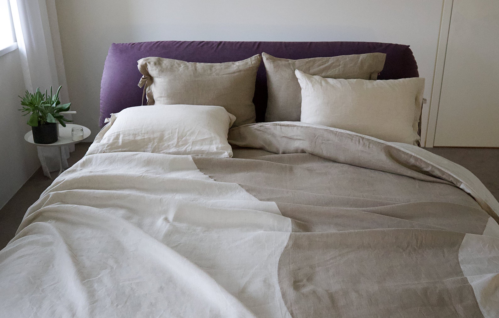 Natural Linen Duvet Cover in Natural Color. Linen Bed Set. - Etsy