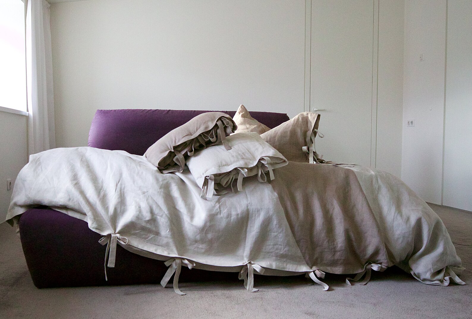 Natural Linen Duvet Cover in Natural Color. Linen Bed Set. - Etsy