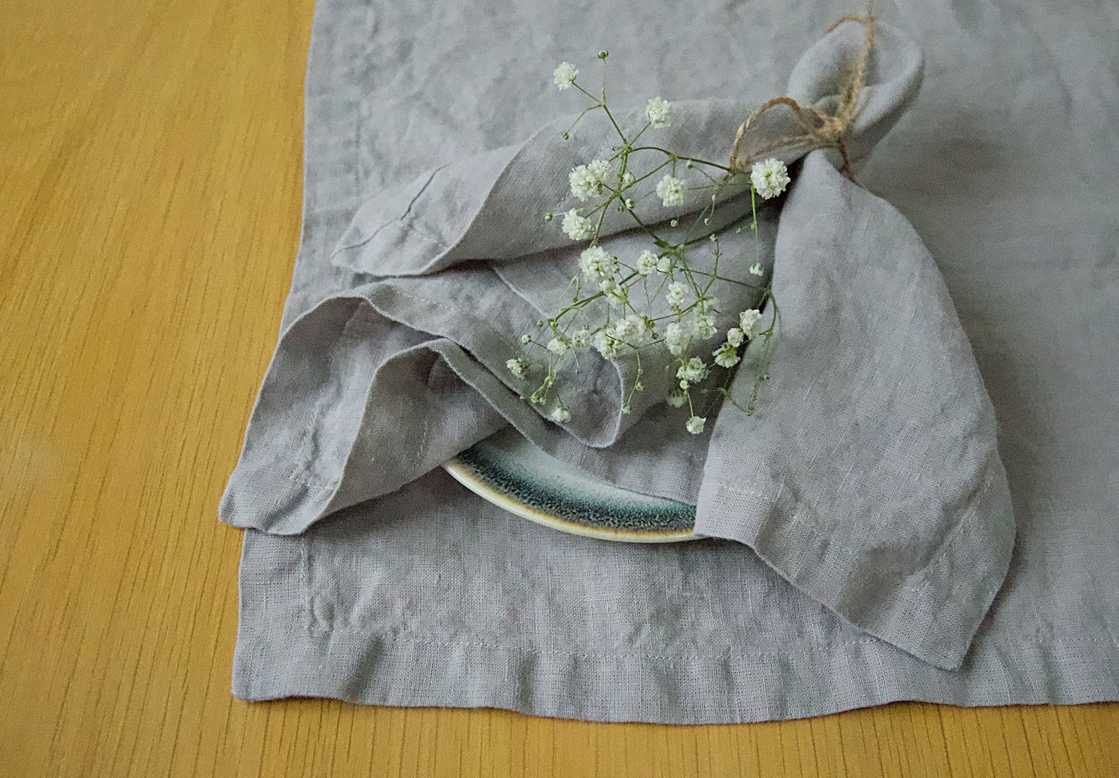 Linen napkins in light gray. Stone washed softened linen | Etsy