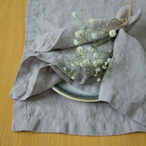 Linen napkins in light gray. Stone washed softened linen | Etsy