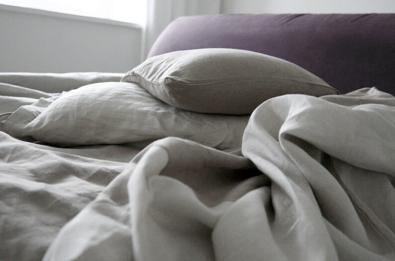 Natural Linen Duvet Cover in Natural Color. Linen Bed Set. - Etsy