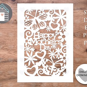 SVG Happy Mother's Day Card | Digital Cut File -EPS -png-dxf-pdf File ...